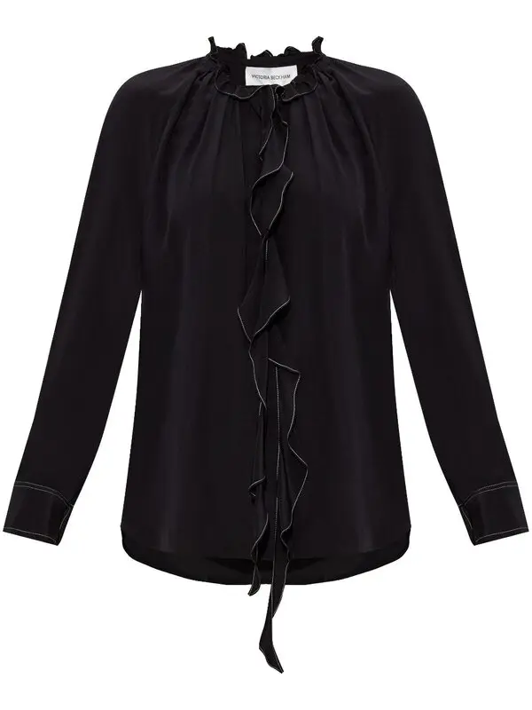 Victoria Beckham Ruffle-detailing Blouse - Black