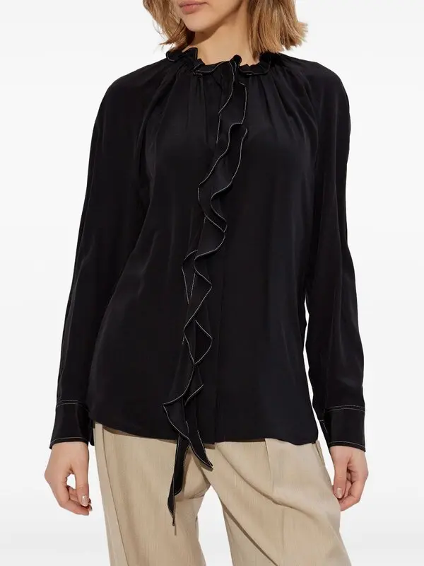 Victoria Beckham Ruffle-detailing Blouse - Black