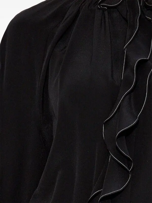 Victoria Beckham Ruffle-detailing Blouse - Black