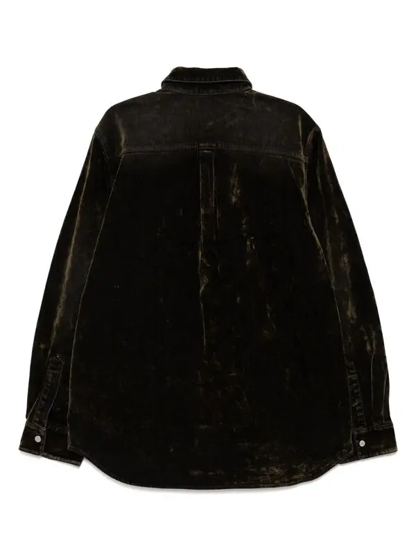 Helmut Lang Curved Classic Flocked Shirt