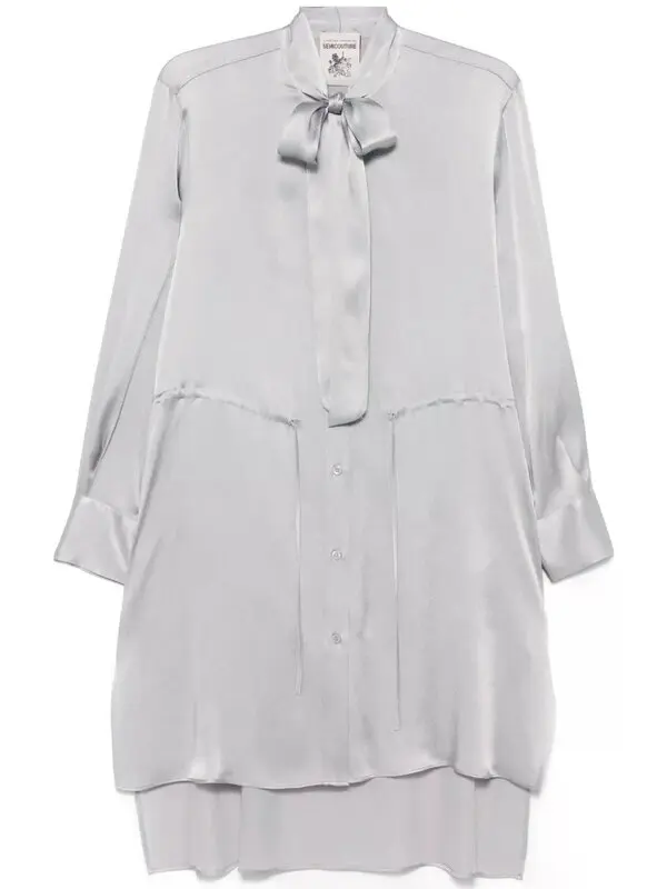 SEMICOUTURE Tie-neck Mini Dress