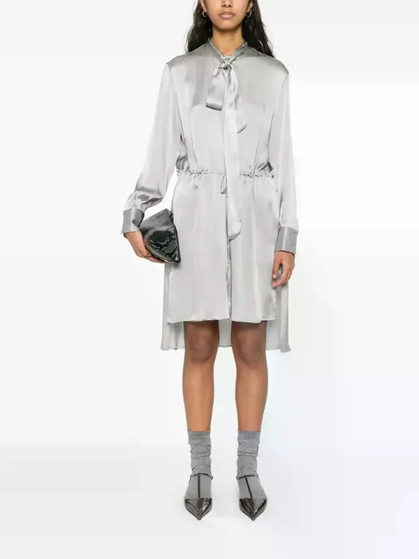 SEMICOUTURE Tie-neck Mini Dress