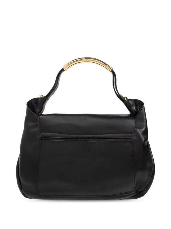 Moschino Handle Me Leather Tote - Black