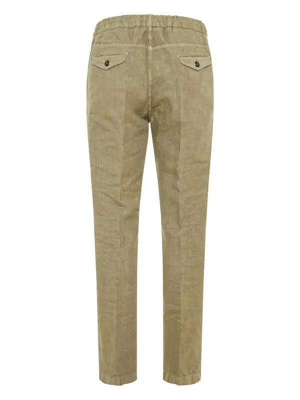 Eleventy Drawstring Tapered Trousers - Green