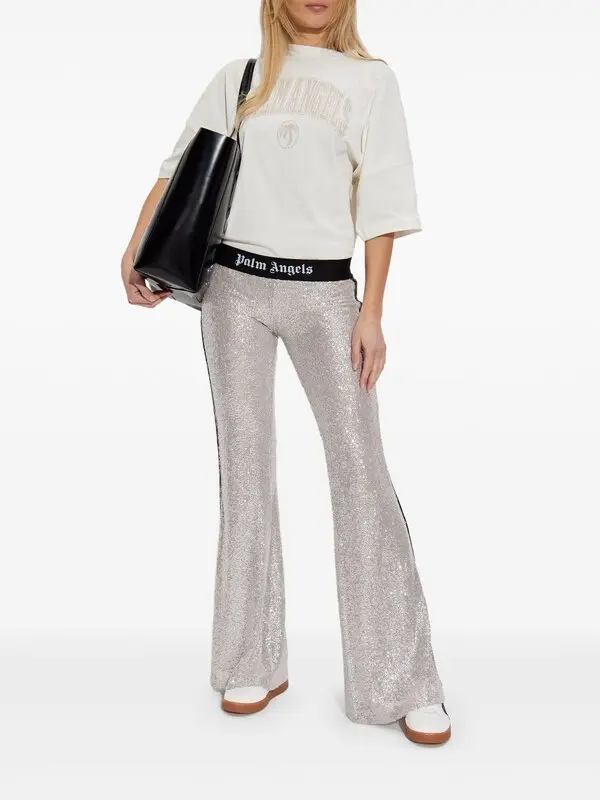Palm Angels Sequin-embellished Trousers - Silver