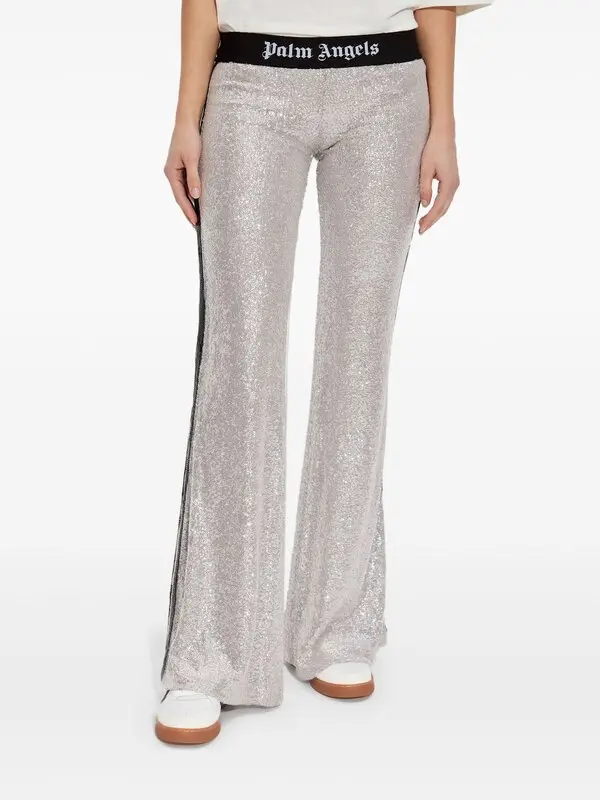 Palm Angels Sequin-embellished Trousers - Silver