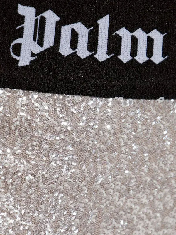 Palm Angels Sequin-embellished Trousers - Silver