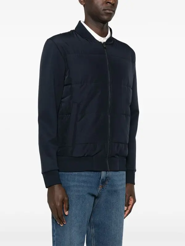 BOSS Logo-patch Bomber Jacket - Blue