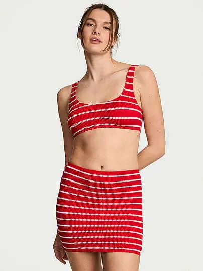 Victoria's Secret Swim Crinkle Cover-up Skirt - Print
