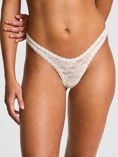 Pink Wink™ Micro Thong Panty - White,ivory