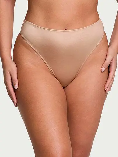 Victoria's Secret Very Sexy Smooth High-waist Strappy-back Thong Panty - Beige