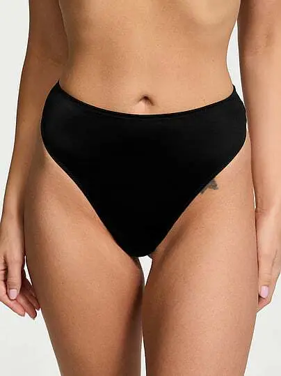 Victoria's Secret Very Sexy Smooth High-waist Strappy-back Thong Panty - Black