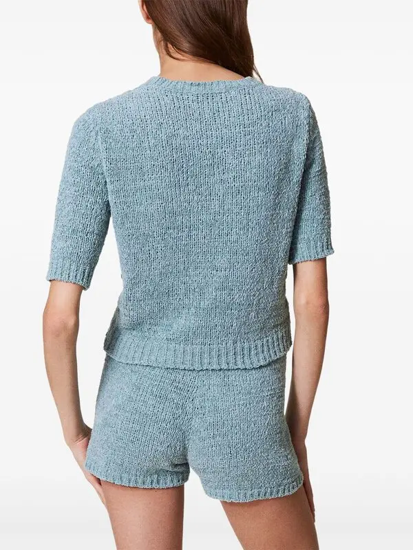 TWINSET Cropped Jumper - Blue