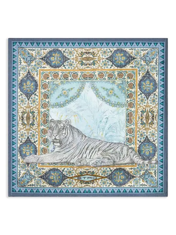Etro Paisley-print Scarf - Blue