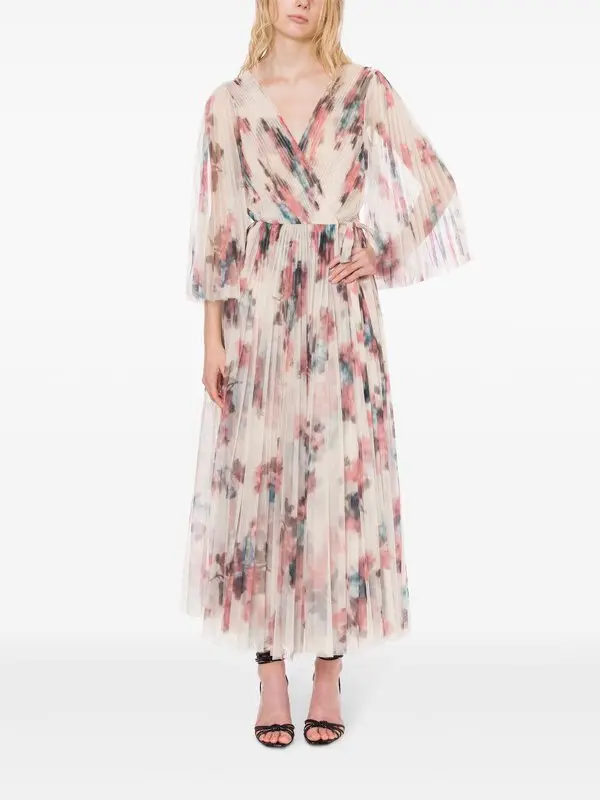 Philosophy Di Lorenzo Serafini Floral-print Maxi Dress - Neutrals