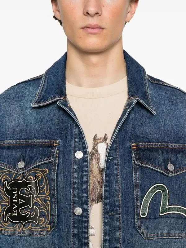 EVISU Embroidered Denim Jacket