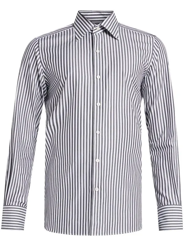 TOM FORD Striped Shirt - Black