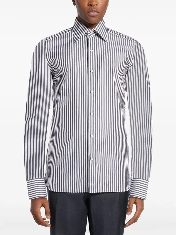 TOM FORD Striped Shirt - Black