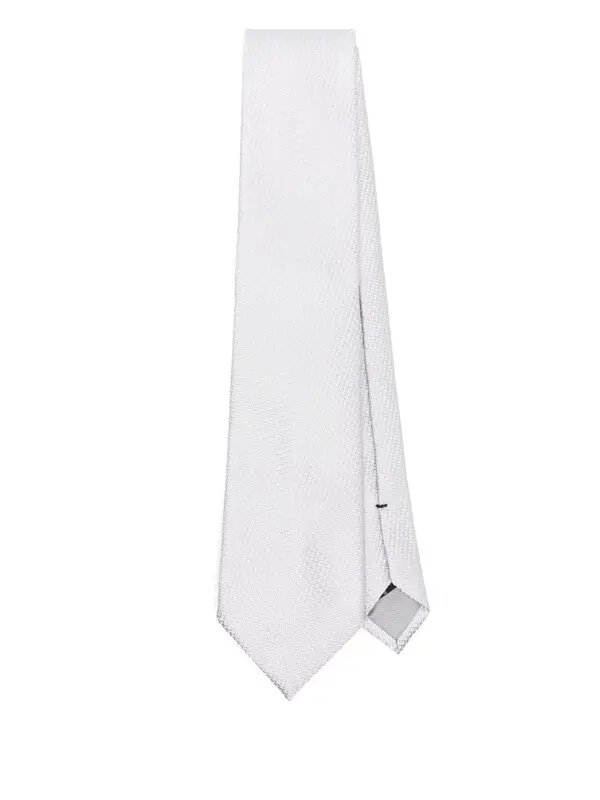 TOM FORD Jacquard Silk Tie - Grey