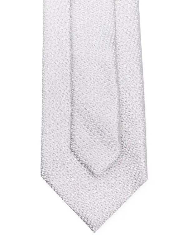 TOM FORD Jacquard Silk Tie - Grey