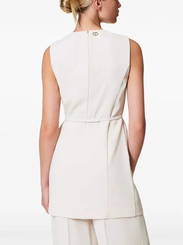 TWINSET Crepe Belted Top