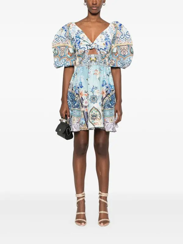 camilla v neck short dress Camilla