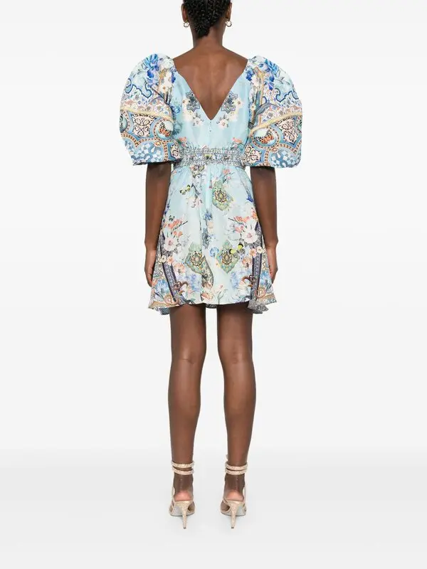 Camilla Puff-sleeve Mini Dress