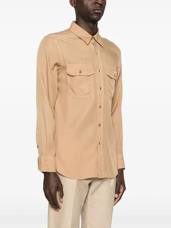 TOM FORD Twill Shirt - Brown
