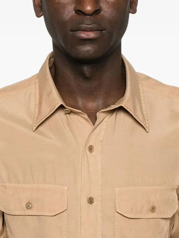 TOM FORD Twill Shirt - Brown