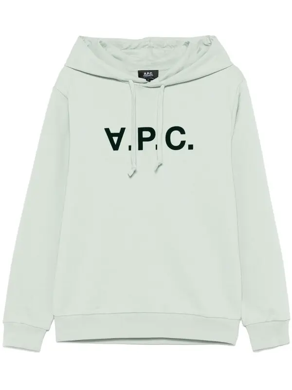 A.p.c. Flocked-logo Hoodie