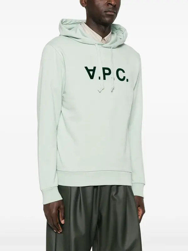 A.p.c. Flocked-logo Hoodie