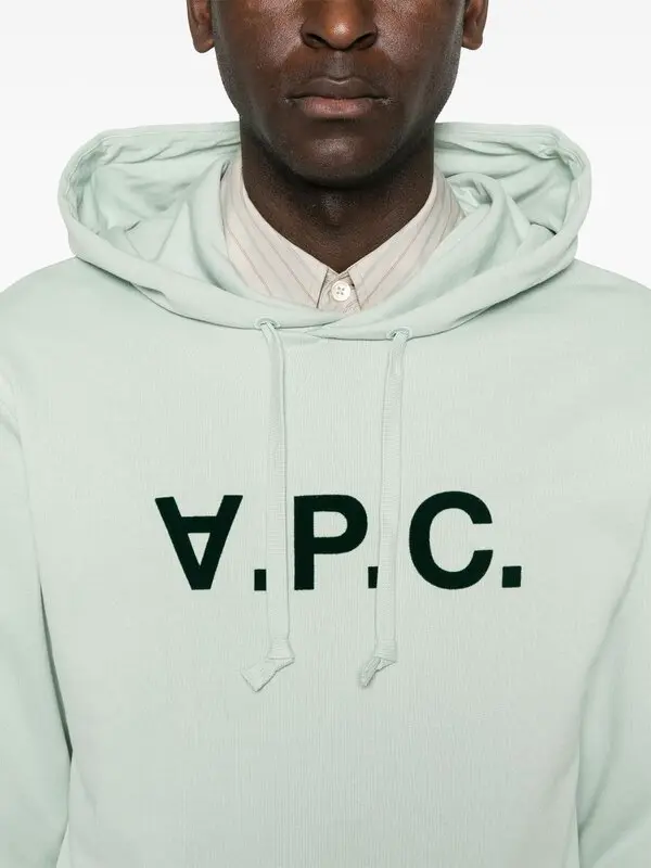 A.p.c. Flocked-logo Hoodie