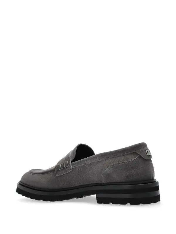 Dolce & Gabbana Logo-plaque Loafers - Grey
