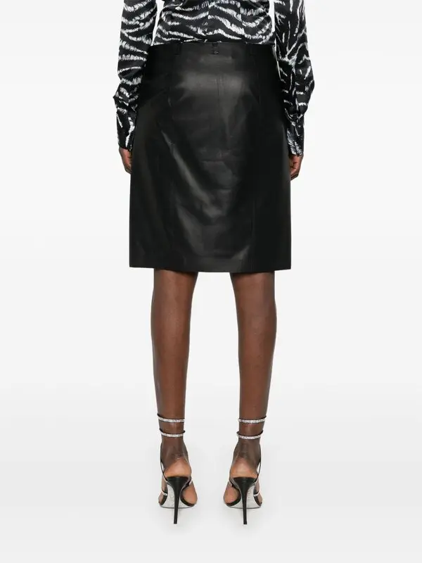 Attico Mini Leather Skirt