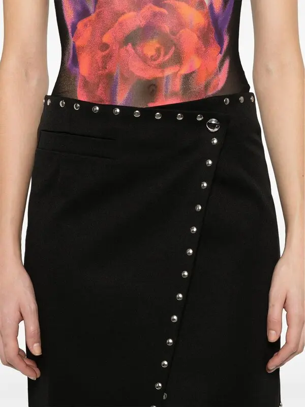 Coperni Studded Wrap Mini Skirt
