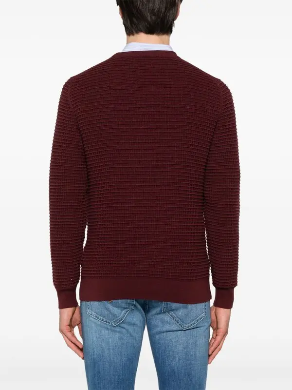 Gant Textured Cotton Sweater - Red