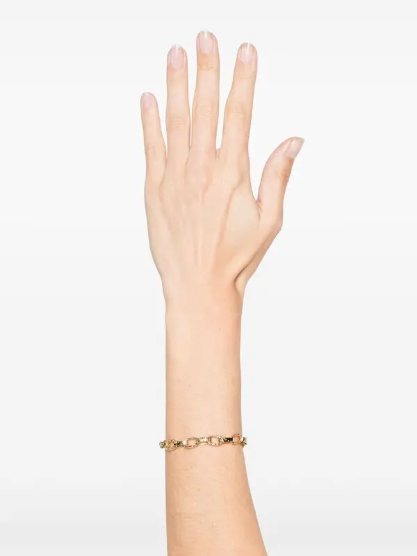 FIE ISOLDE 14ct Gold Hammered Link Bracelet
