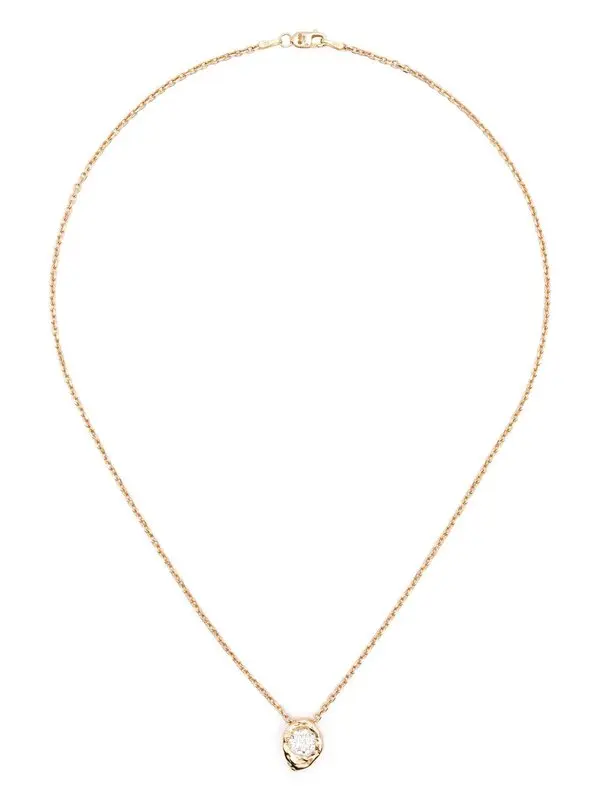 FIE ISOLDE 14k Gold Alfa Diamond Necklace - Yellow