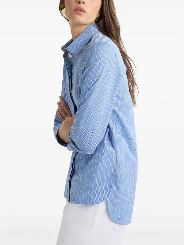 PATOU Striped Poplin Shirt - Blue