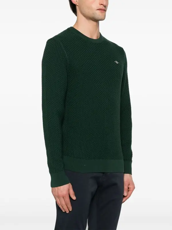 Gant Textured Cotton Sweater - Green