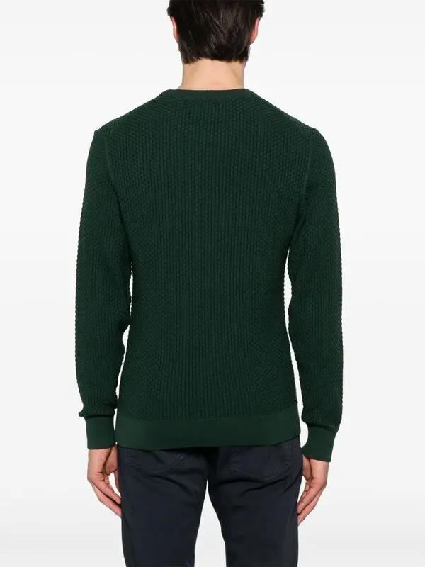 Gant Textured Cotton Sweater - Green