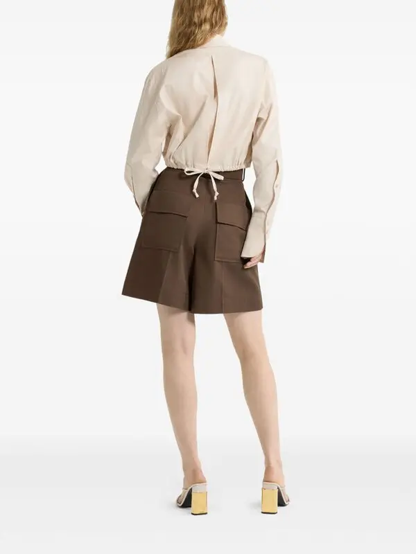 PATOU Cropped Safari Shirt - Neutrals