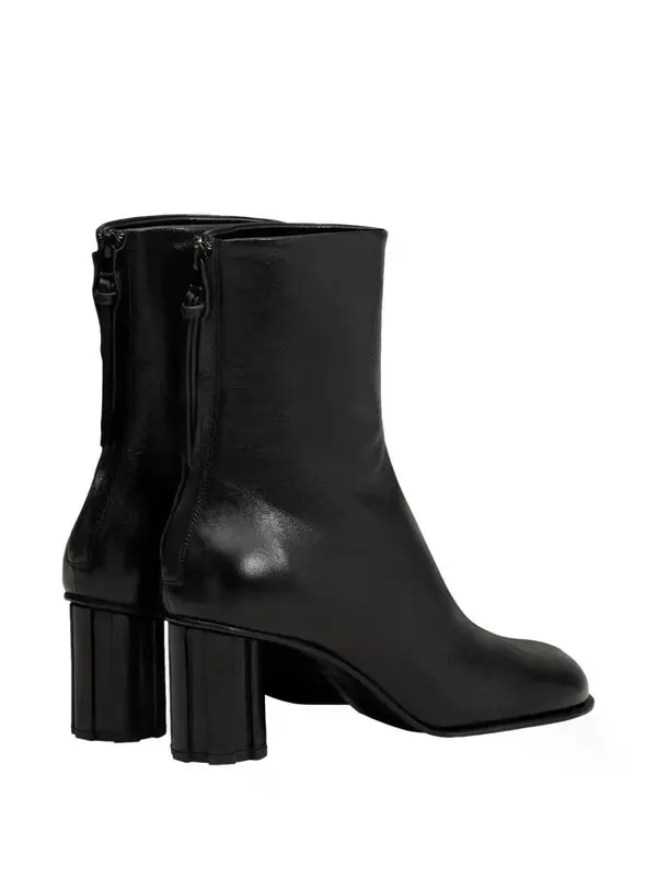 Ami Anatomical Toe Piano Heel Leather Boots