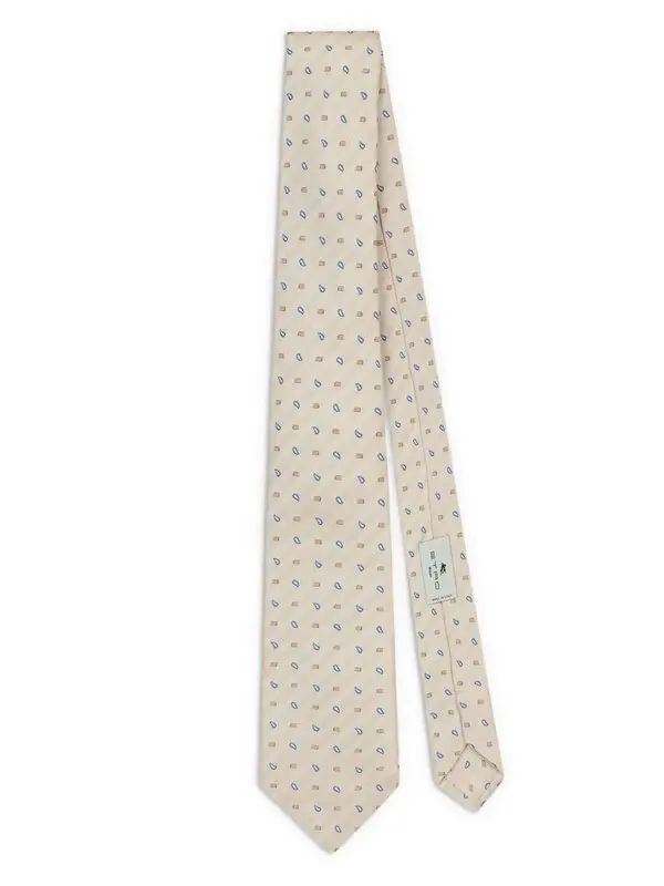 Etro Paisley-embroidered Tie - Neutrals