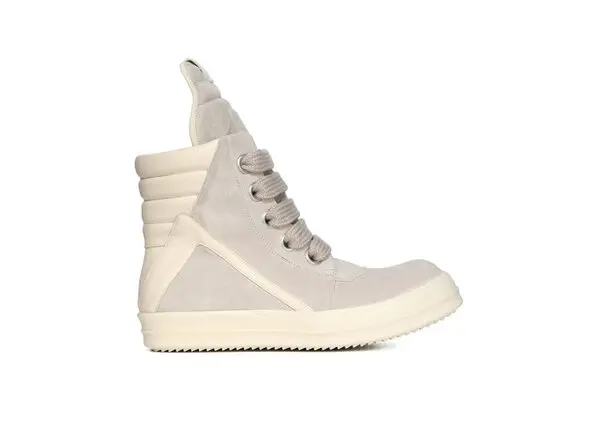 Rick Owens Geobasket Jumbolaced High-top Sneakers - Dinge/milk