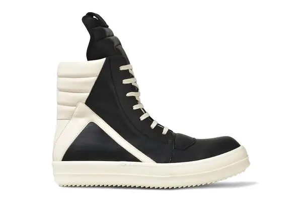Rick Owens High-top Geobasket Sneakers - Black/milk