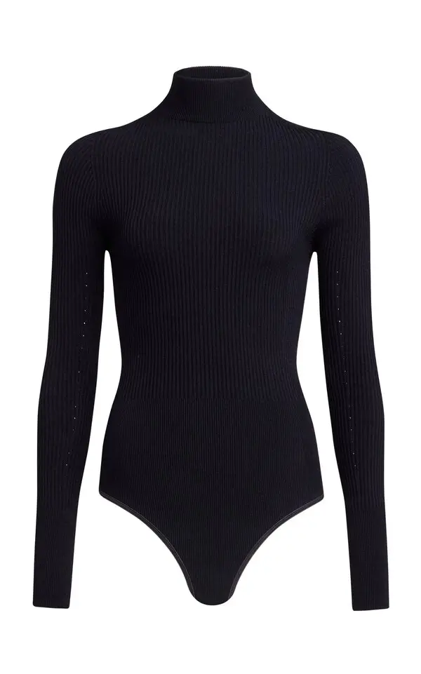 Alaïa High-neck Ribbed-knit Bodysuit