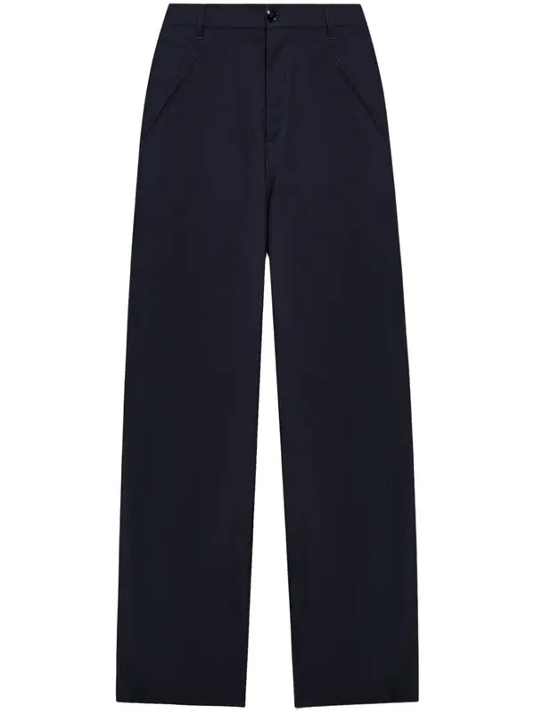 Marni Virgin Wool Straight-leg Trousers - Blue
