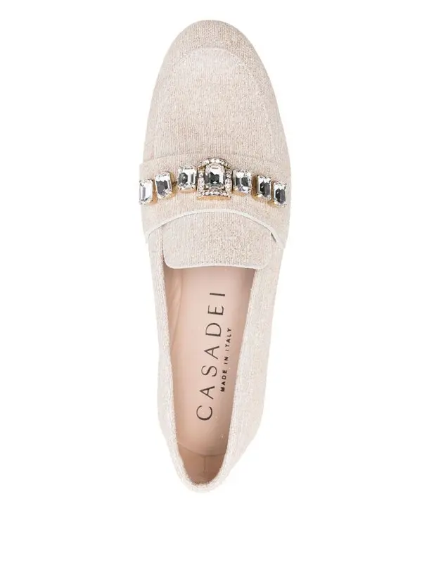 Casadei Crystal-embellished Loafers