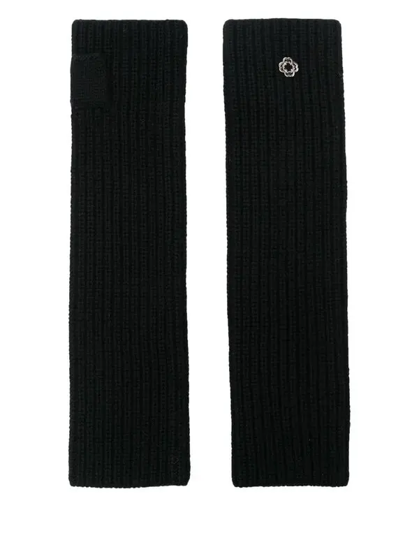 Maje Knitted Fingerless Gloves - Black
